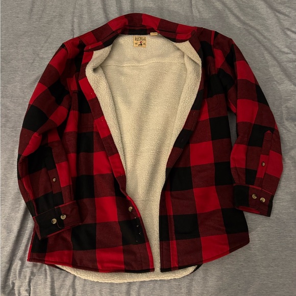 RedHead | Jackets & Coats | Redhead Red And Black Plaid Shirt Jacket ...
